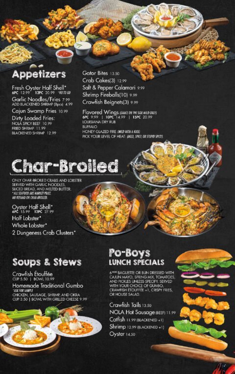 Arlington Menu | Big Ez Seafood & Oyster